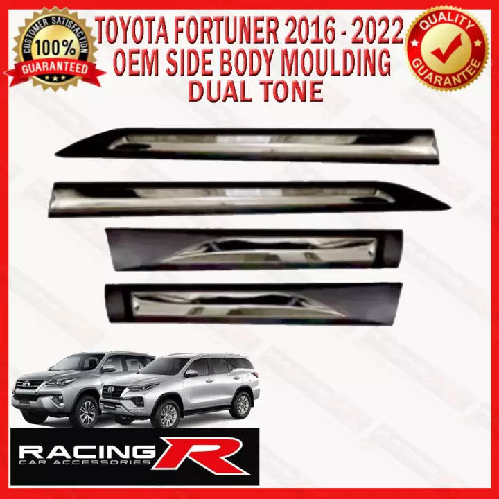 Toyota Fortuner 2016 to 2024 OEM Side Body Moulding Dual Tone 2017 2018 ...