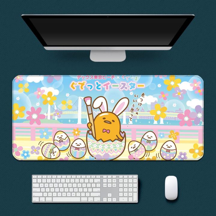 Hello Kitty Gudetama Mousepad HD Printing Computer Gamers Locking Edge ...