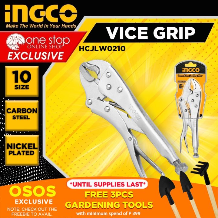 INGCO Original Industrial Grade Curved Vice Grip Jaw Vise Grip Plier ...