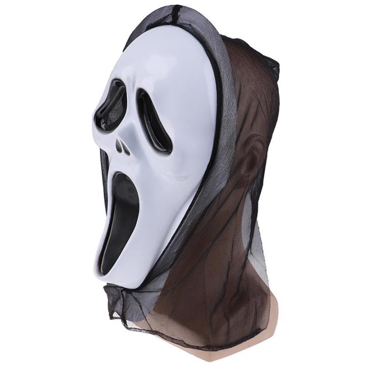 Scary Scream Ghost Face Mask Fancy Bloody Dress scary Halloween Party ...