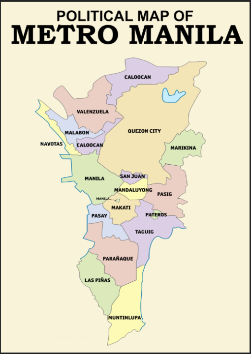 Metro Manila Map Waterproof A4 Laminated Chart | Lazada PH