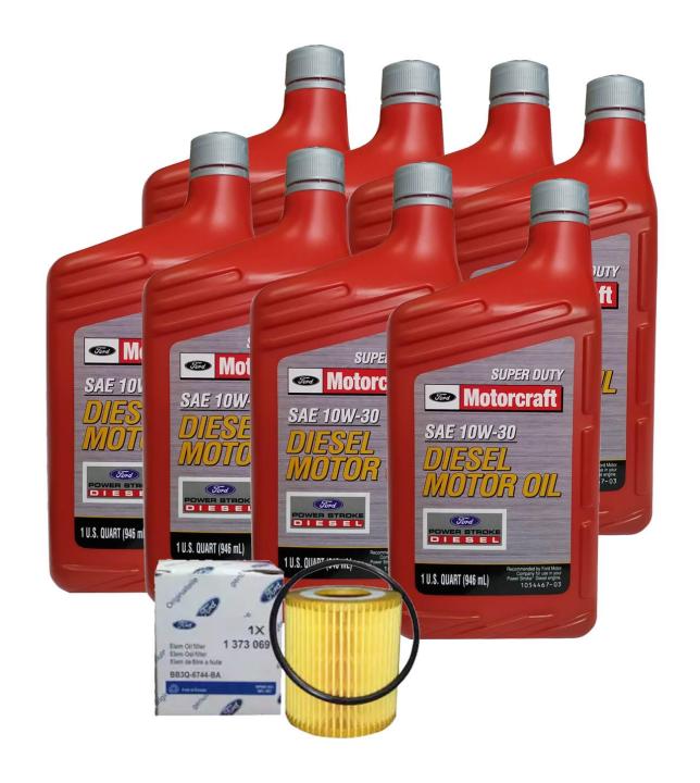Motorcraft SAE 10W-30 Super Duty Diesel Motor Oil Change Bundle for ...