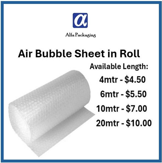 Bubble Sheet Wrap in Roll 51cm width - 4m, 6m, 10m & 20m long | Lazada Singapore