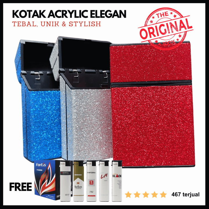 Kotak Rokok Akrilik Premium [AMS-02] | Tempat Penyimpanan Rokok Acrylic ...