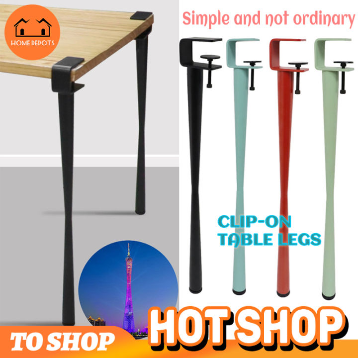 Home Depots Clamp type adjustable table leg 4pcs [for Desk, Dining ...