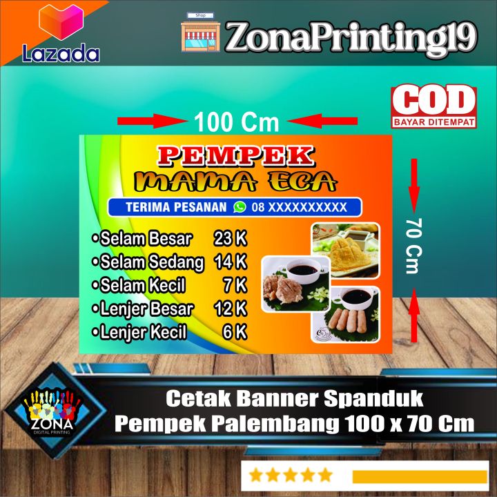 Cetak Spanduk banner Pempek palembang Bebas Request ( Gratis Desain ...