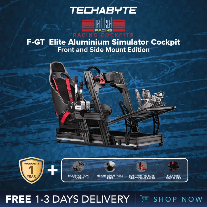 Next Level Racing F-GT Elite Formula & GT Aluminum Profile Simulator ...
