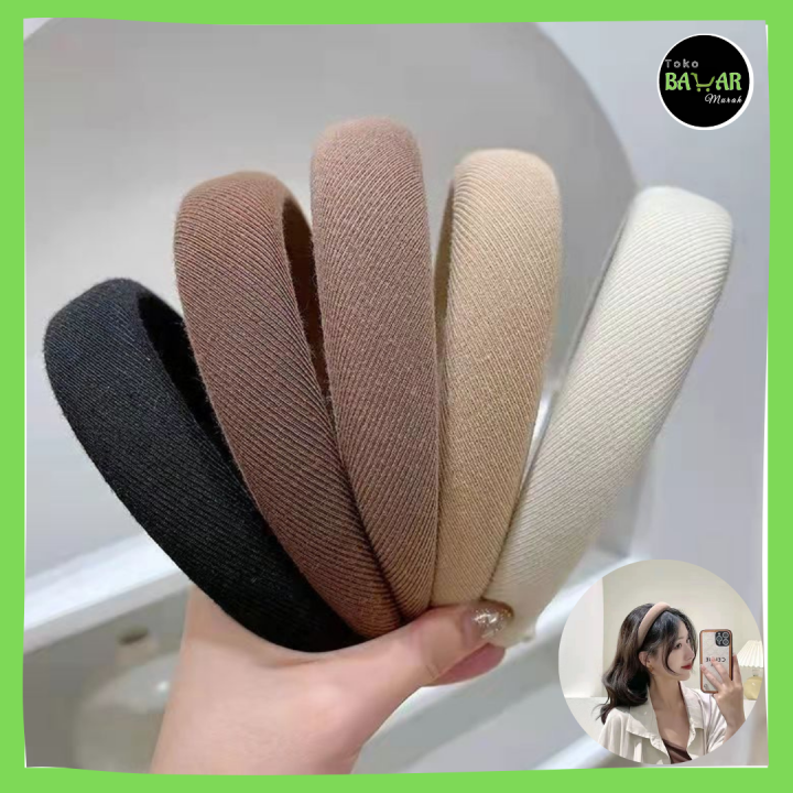 Bando Kain Tebal / Bando Kain Busa Tebal Polos / Bandana Busa Tebal ...
