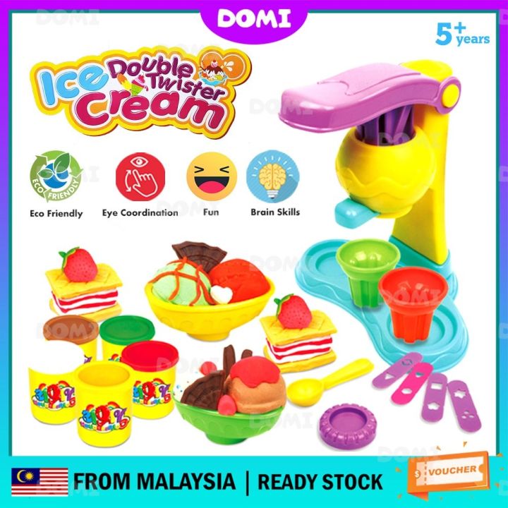 DOMI Safe Non-Toxic Educational Plasticine Clay Ice Cream Pretend Play ...