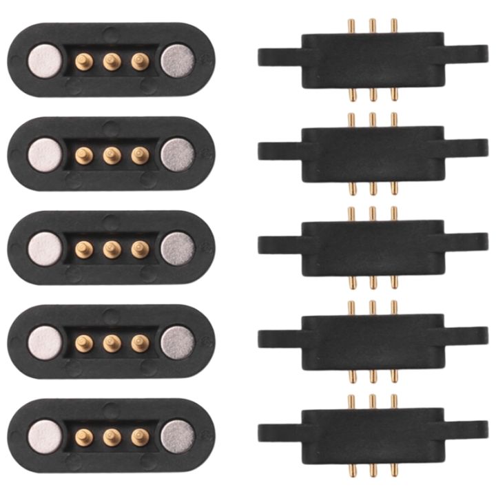 5 Pairs Spring Loaded Magnetic Pogo Pin Connector 3 Positions Magnets