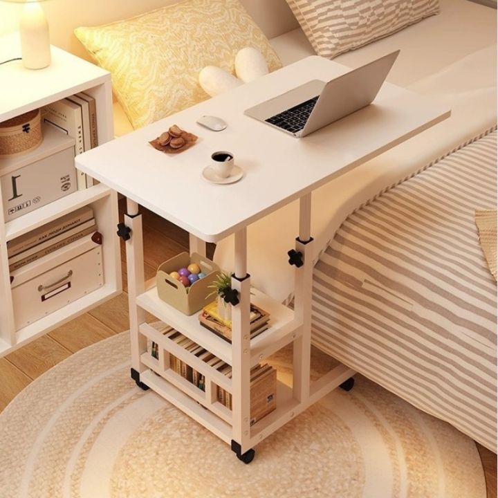 Multifunctional Laptop Table, Movable Computer Study Desk with Wheels ...