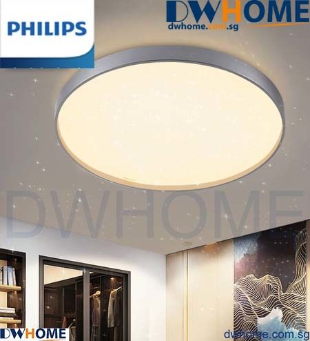 Philips CL514 LED Tunable Ceiling Light Silver Brown Edge 24W/36W Warm ...