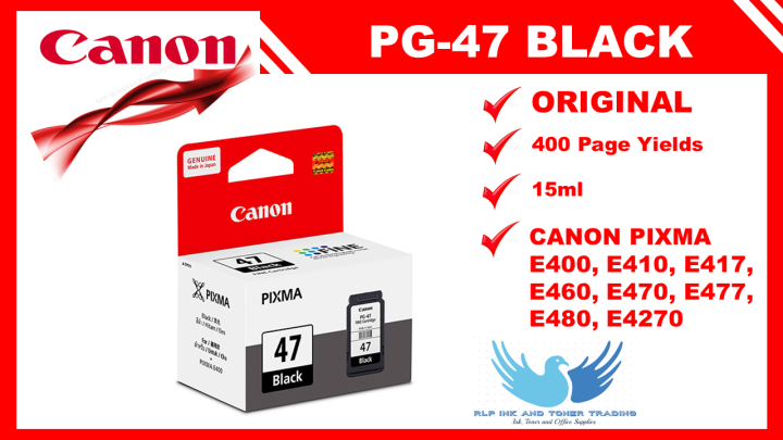 Canon PG-47 Black Original Ink Cartridge | Lazada PH