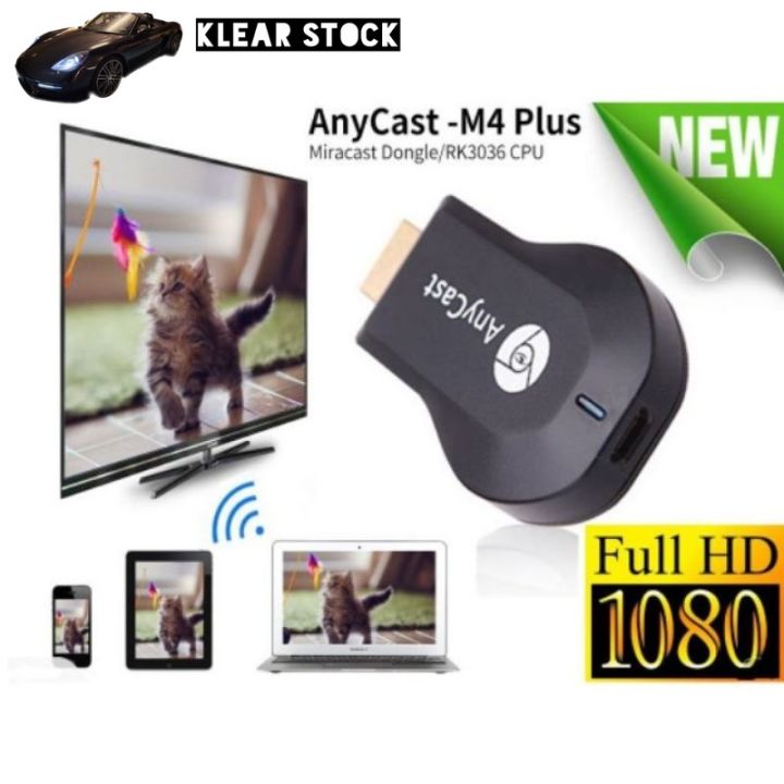 Anycast M4 Plus TV Mirroring Air Play Miracast Wifi HDMI Mirroring ...