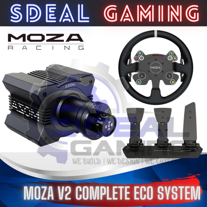 MOZA RACING R9 V2 DIRECT DRIVE (9NM) COMPLETE BASE ECO SYSTEM CS GS FSR ...