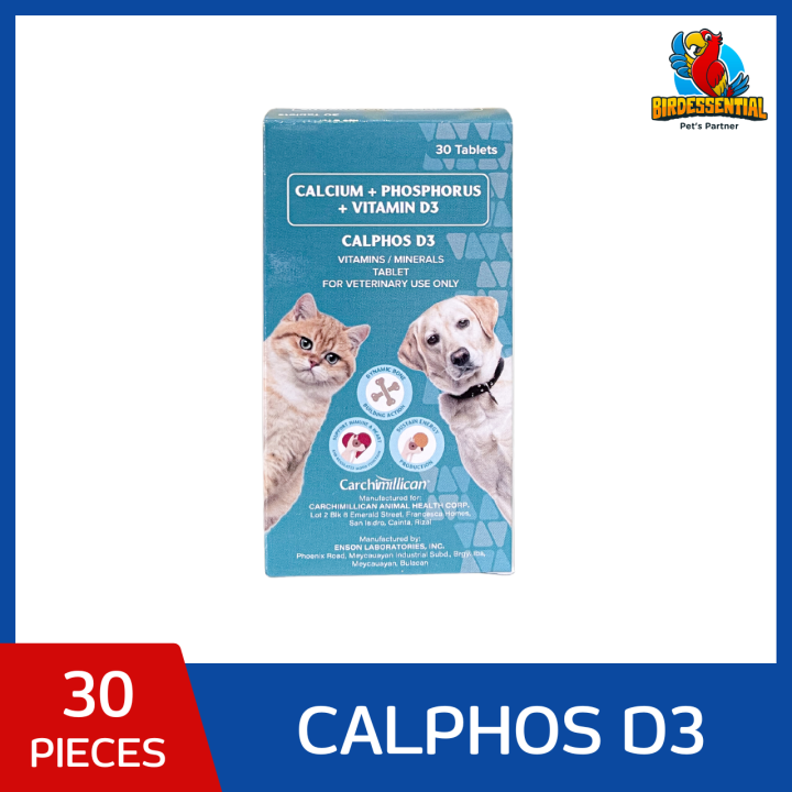 Carchimillican Calphos D3 Calcium + Phosphorus + Vitamin D3 for pets ...