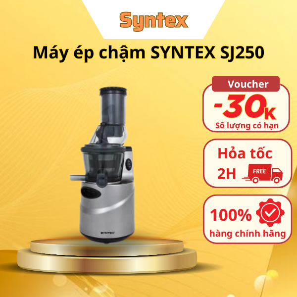 Máy ép chậm trái cây SYNTEX SJ250 công nghệ Đức ép nguyên quả ép kiệt ...