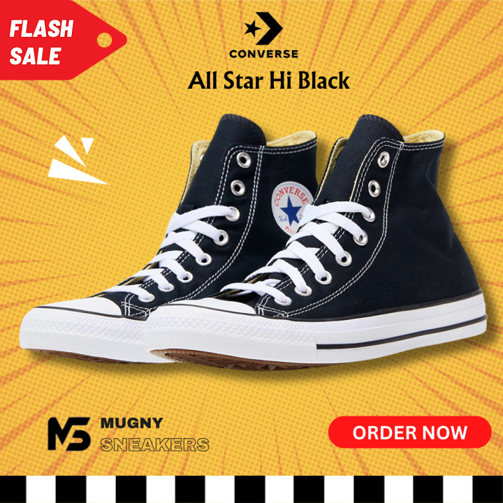 รุ่นคลาสสิค Converse all star hi black รองเท้าผ้าใบคอนเวิร์ส สีดำ หุ้ม ...