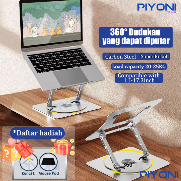 Piyoni Stand Laptop Aluminium Dudukan Laptop 360 Degree Adjustable ...