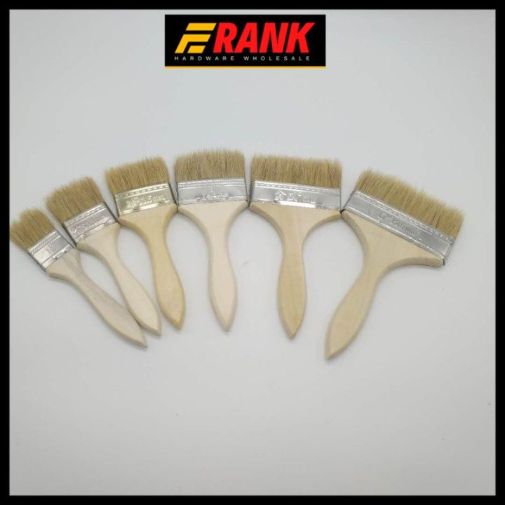 Paint Brush Set Heavy Duty White Bristles hard hair 1 to 10 inches ...