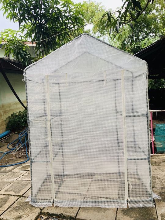โรงเรือนแคคตัส โรงเรือนปลูกพืช Greenhouse โครงเหล็ก พลาสติกคลุมเป็น PE ขนาด 140 แกรม(1.04ตร.ม. ...
