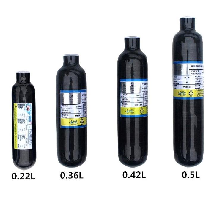 FBL Black High Quality Tank 0.22L/ 0.36L /0.42L/0.5L 4500psi 300bar ...