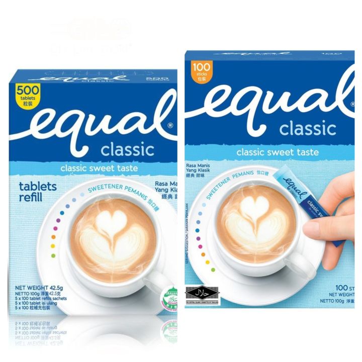 Equal Classic Sweet Taste | 100 sticks/500 tablets refill | Lazada