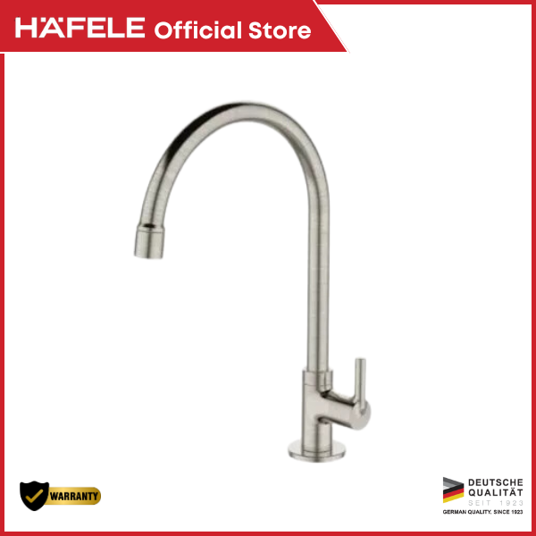 Hafele Single Lever Gooseneck Kitchen Faucet Chrome Stainless Steel ...