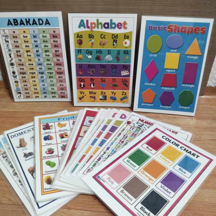 EDUCATIONAL CHART FOR KINDER GARTEN AND GRADE 1,2 | Lazada PH