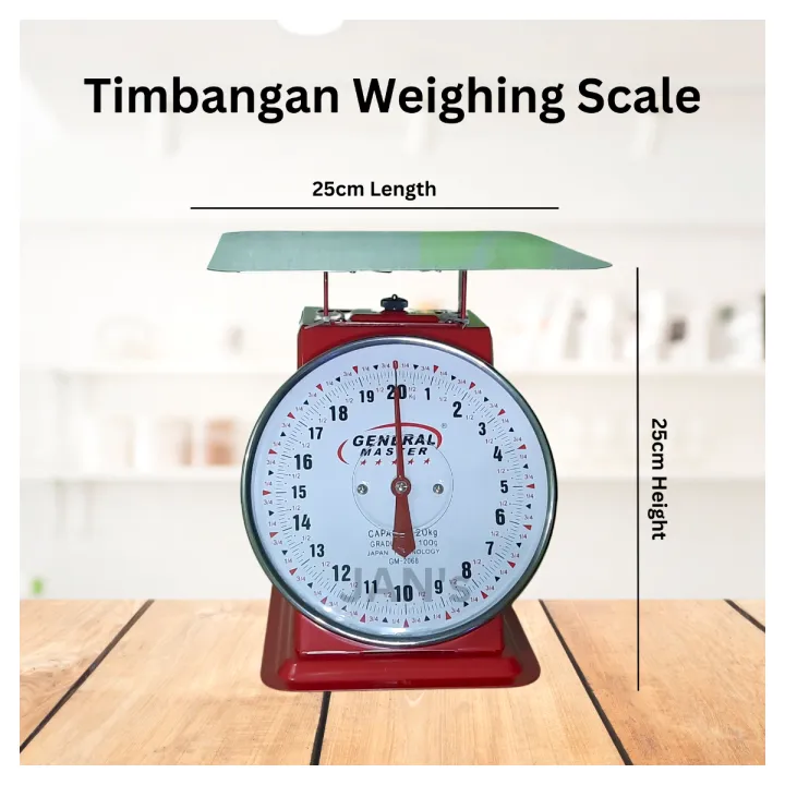 Timbangan Kilohan 20kg Flat Weighing Scale General Master Heavy Duty ...