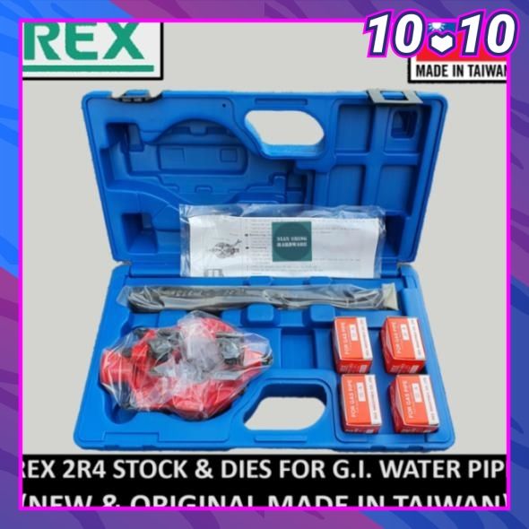 100% ORIGINAL REX 2R4 STOCK & DIES FOR GI WATER PIPE (MADE IN TAIWAN ...