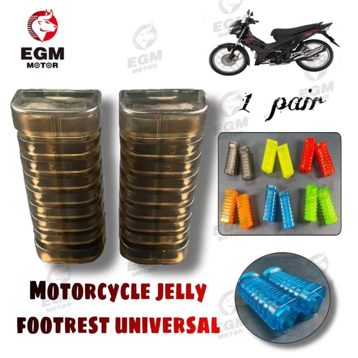 [EGM MOTORCYCLE] MOTORCYCLE FOOTREST (JELLY) UNIVERSAL 6 COLORS | Lazada PH
