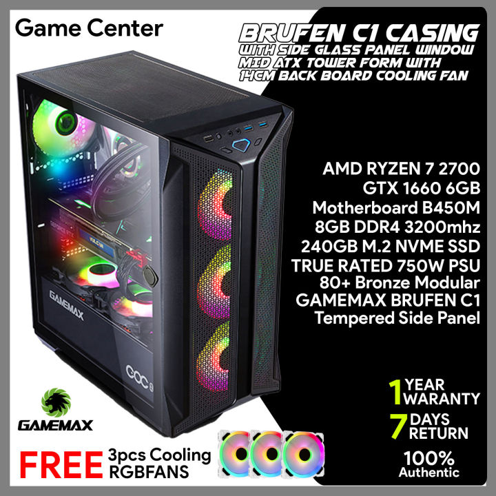 GC GAMEMAX System Unit Package Gaming PC Bundle w/ Brufen C1 Casing ...