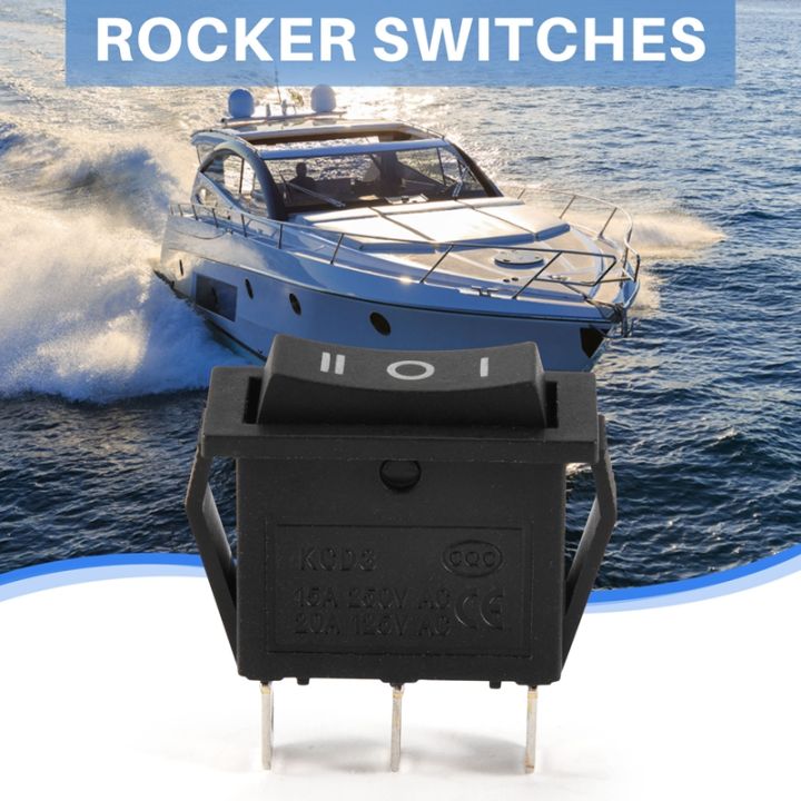 AC15A/250V 20A/125V 3 Pin SPDT ON-OFF-ON 3 Position Snap Rocker Switch ...