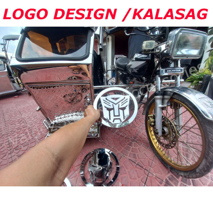 NEW STAINLESS KALASAG OR DESIGN LOGO FOR TRICYCLE , SIDECAR , JEEPNEY ...