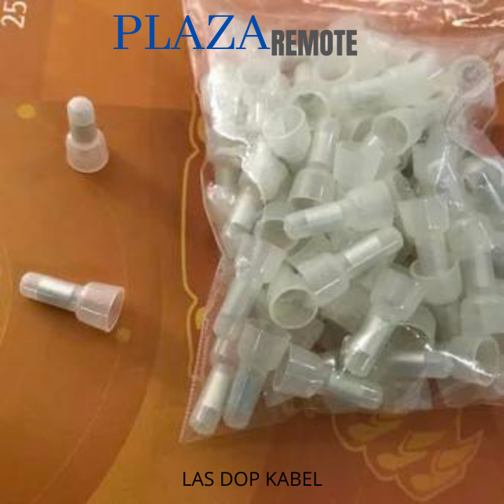 LAS DOP KONEKTOR PRESS KABEL PUTIH CE - 2 PENUTUP SAMBUNGAN KABEL 5PC ...