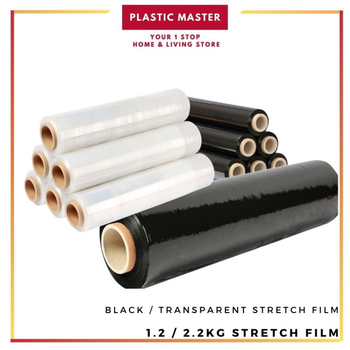 Stretch Film Transparent /Black Micron Core Packaging Pallet Packaging ...