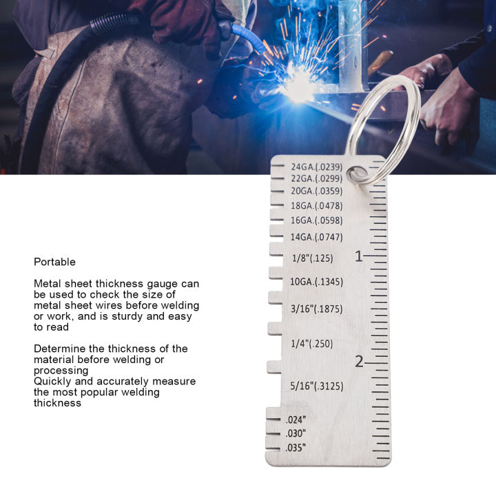 3Pcs Metal Sheet Thickness Gauge Welding Measuring Tool Weld Seam ...
