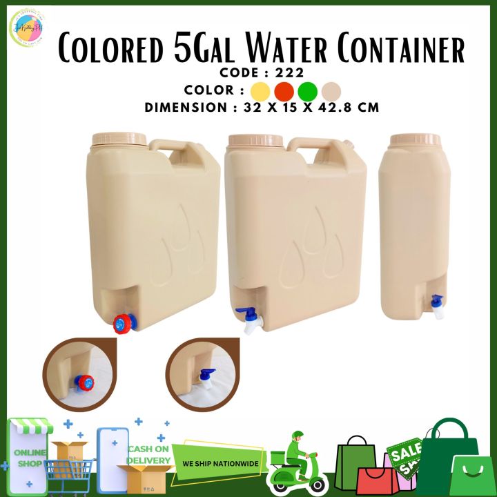222 COLORED 5GAL WATER CONTAINER/WATER CONTAINER/PLASTIC WATER ...