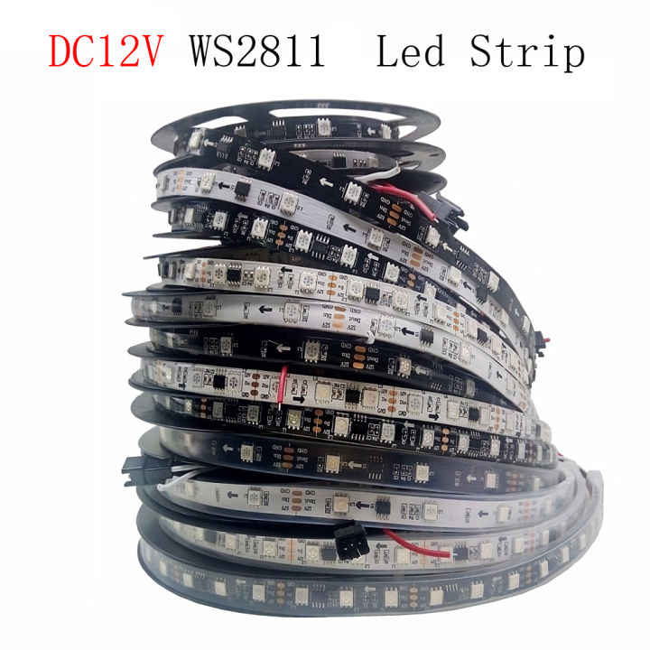 5M DC12V WS2811 60Leds/M 5050 RGB Addressable Led Pixel Strip Light ...