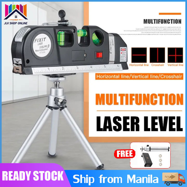 [Original 24 hours delivery]Multifunctional Laser Leveler with Tape Ruler Multipurpose Laser ...