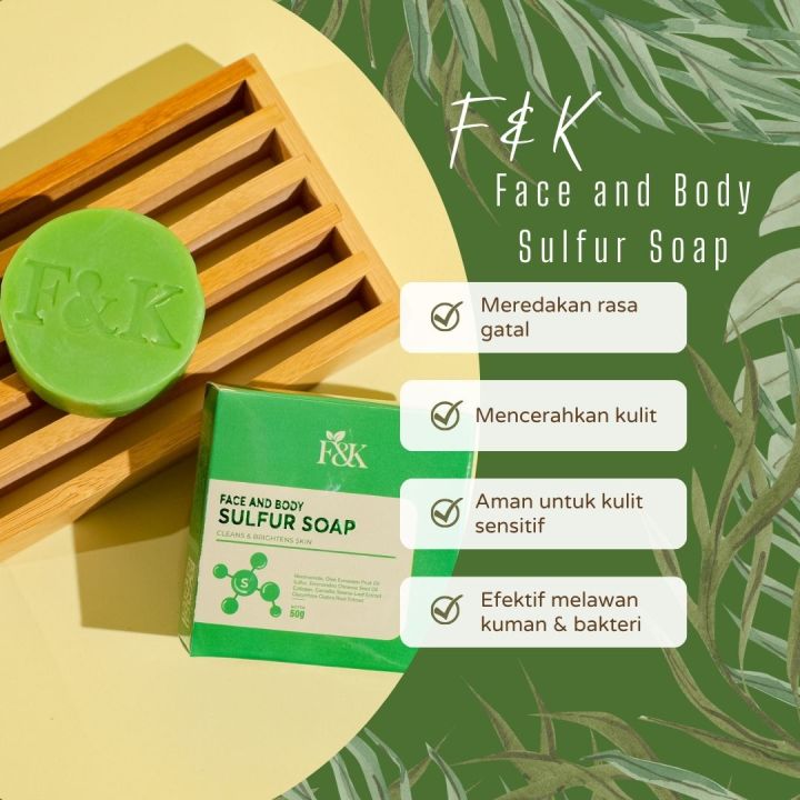 Sabun Sulfur Gatal Kulit AMPUH Face and Body Sulfur Soap Obat Penyakit ...