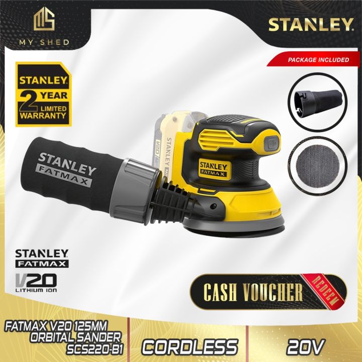 STANLEY SCS220-B1 20V Fatmax Cordless 125mm Orbital Sander | Lazada