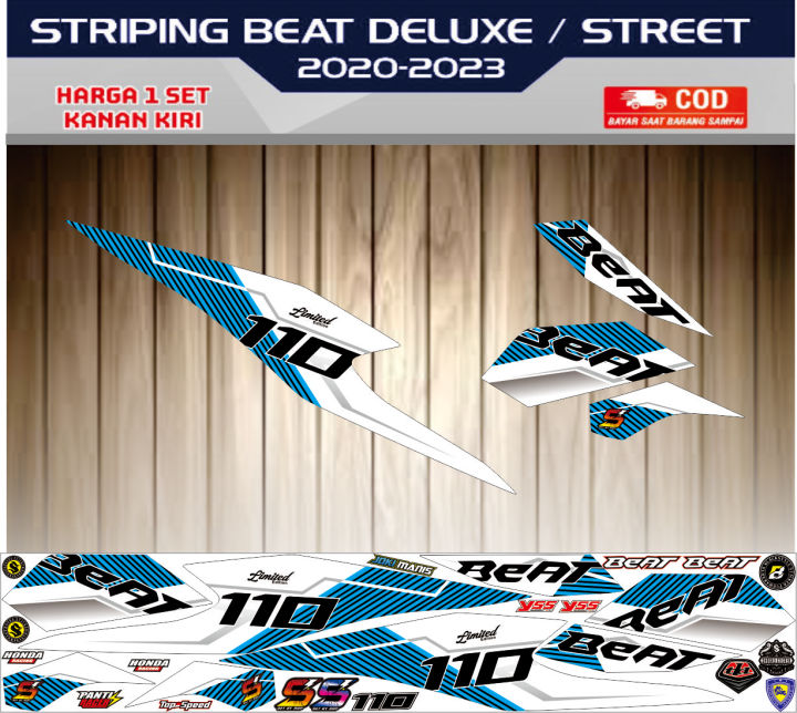 STIKER STRIPING VARIASI MOTOR BEAT DELUXE 2020 2023 2024 / STRIPING ...