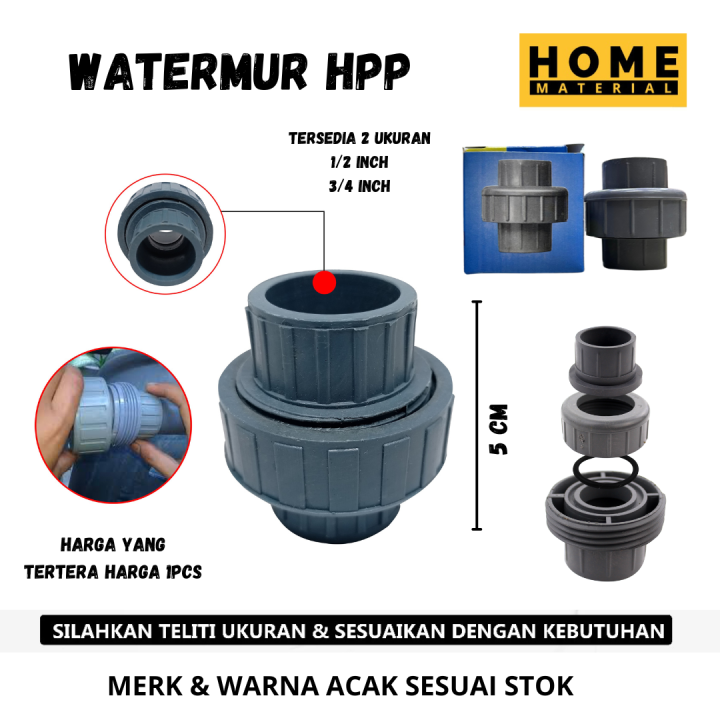 Water mur pvc Hpp 1/2inch 3/4inch water mur pompa plastik polos ...