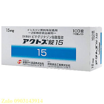 Viên Uống Tiểu Đường Actos Tablet 15mg hộp100 viên Nhật Bản làm giảm ...