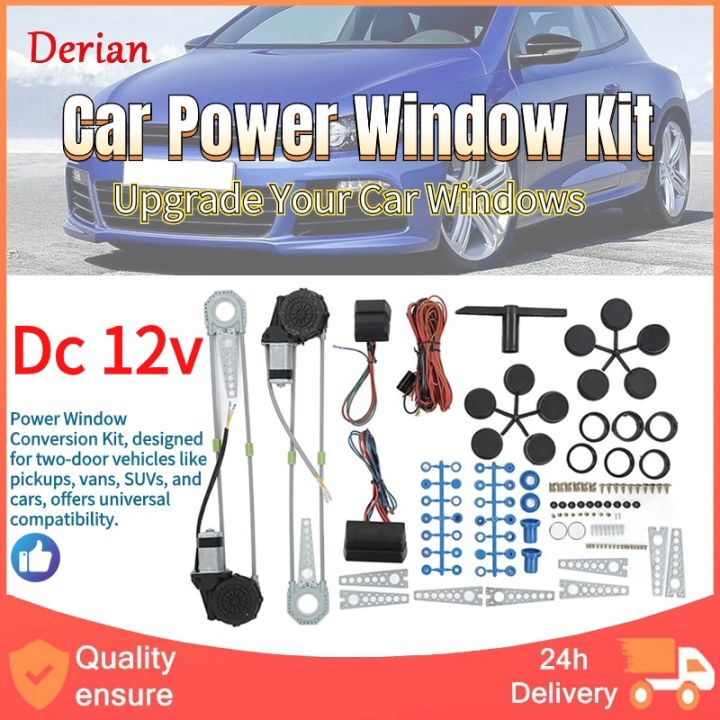 Derian Power Window Conversion Kit,Dc12v Universal 2-doors Car Auto ...