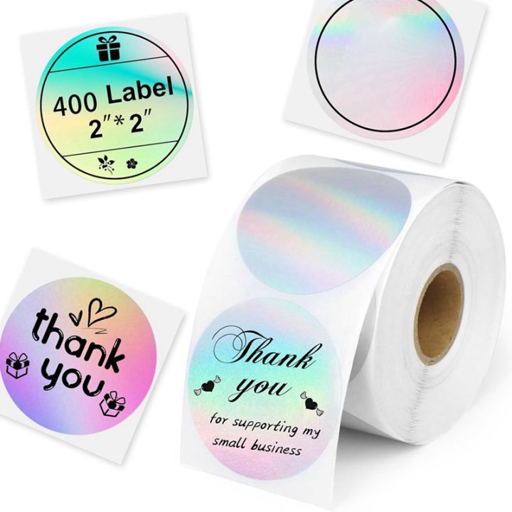 2Inch Thermal Labels Kit 400 Pcs Round Self-Adhesive Direct Thermal ...
