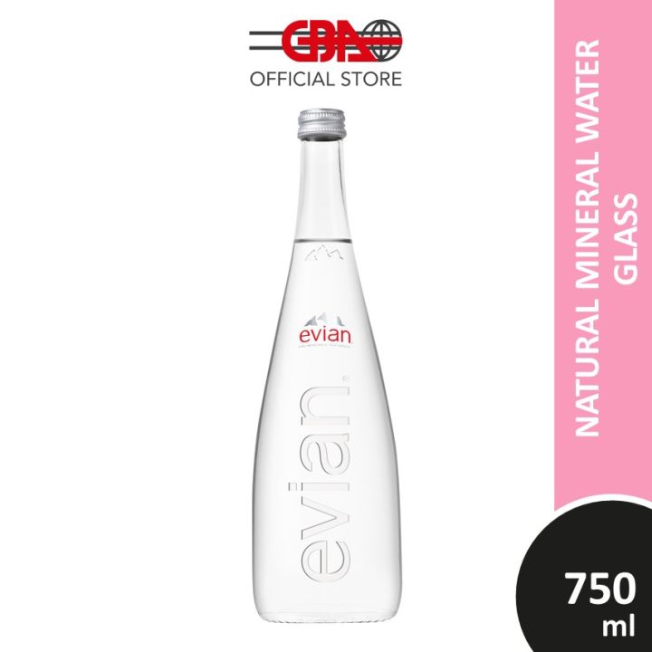 Evian Mineral Water Glass Bottle 750ml | Lazada