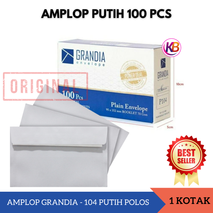 Amplop Putih Isi 100 Pcs / Amplop Grandia 104 / Amplom Uang / Amplop ...